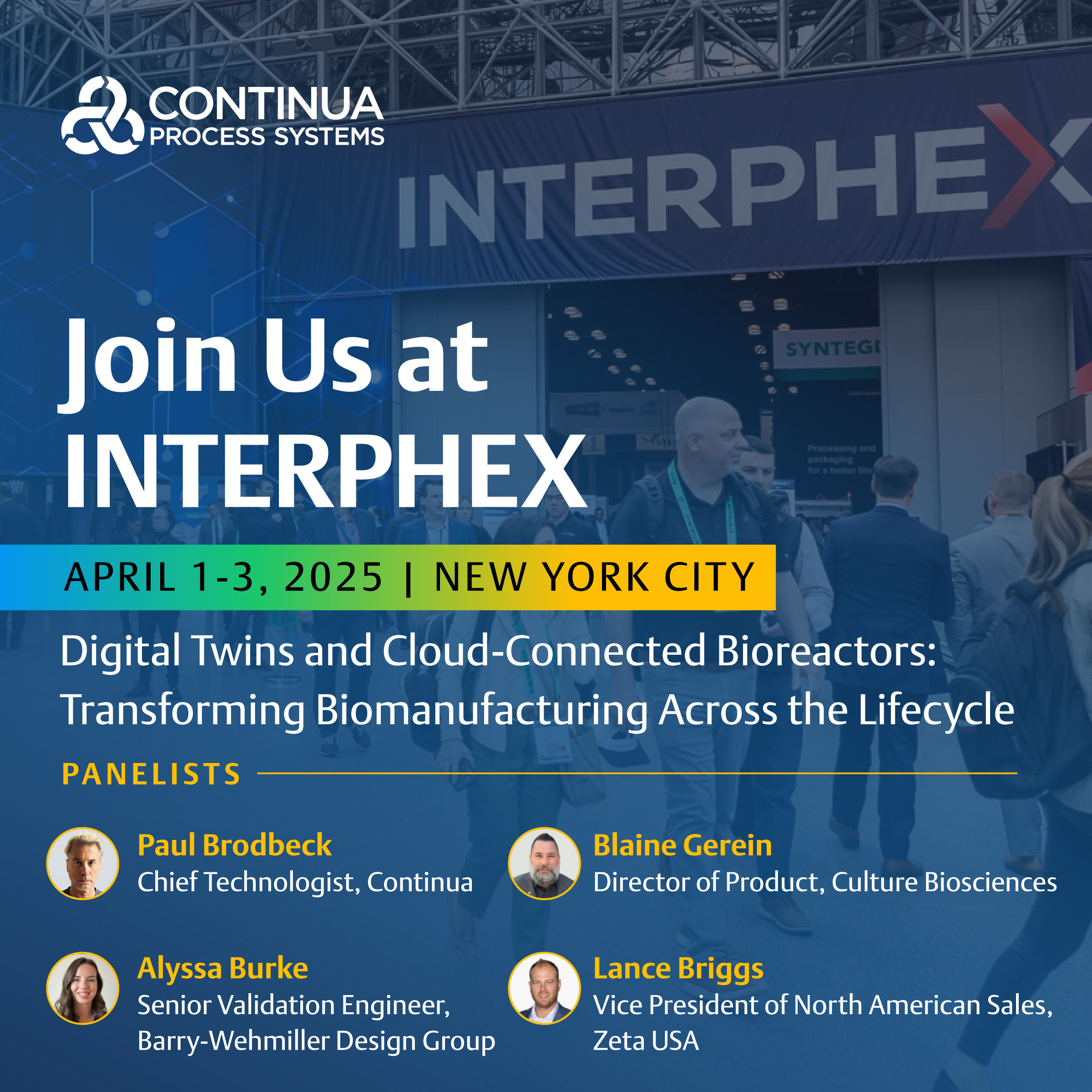 Continua to Present at INTERPHEX - Continua Process Systems